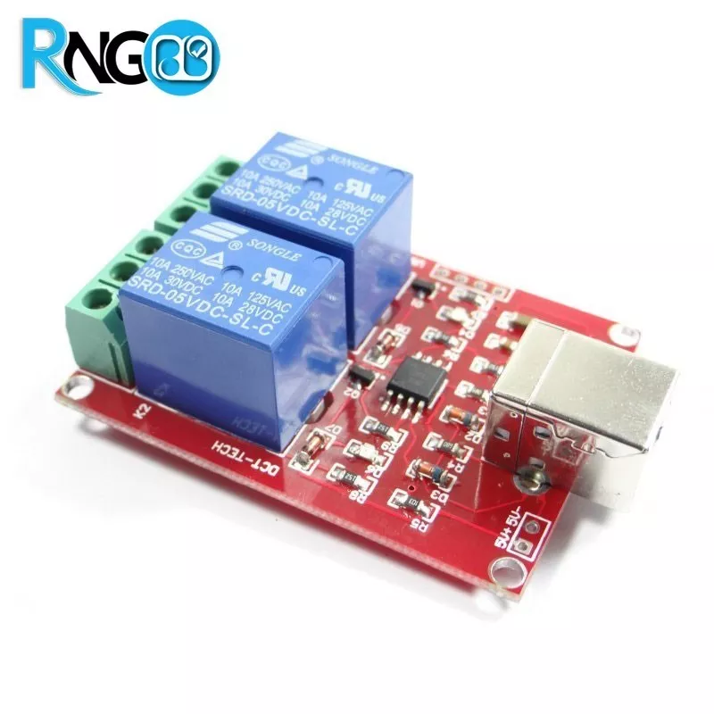 ماژول دو کاناله کنترل رله Usb